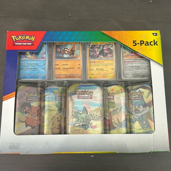Toys | Pokemon Tcg Scarlet Violet Paldea Friends 5 Pack Mini Tins 4 ...